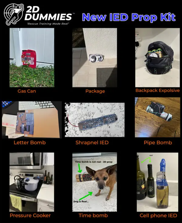 Improvised Explosive Device (IED) Prop Kit – 2D-Dummies